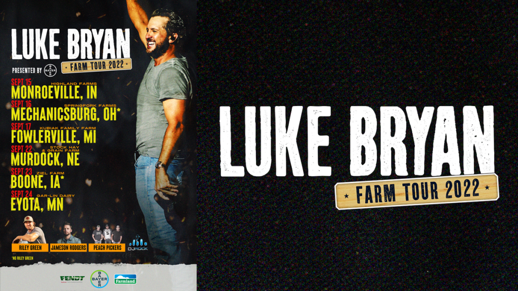 LUKE BRYAN HEADS BACK TO THE FARM THIS FALL FOR FARM TOUR 2022